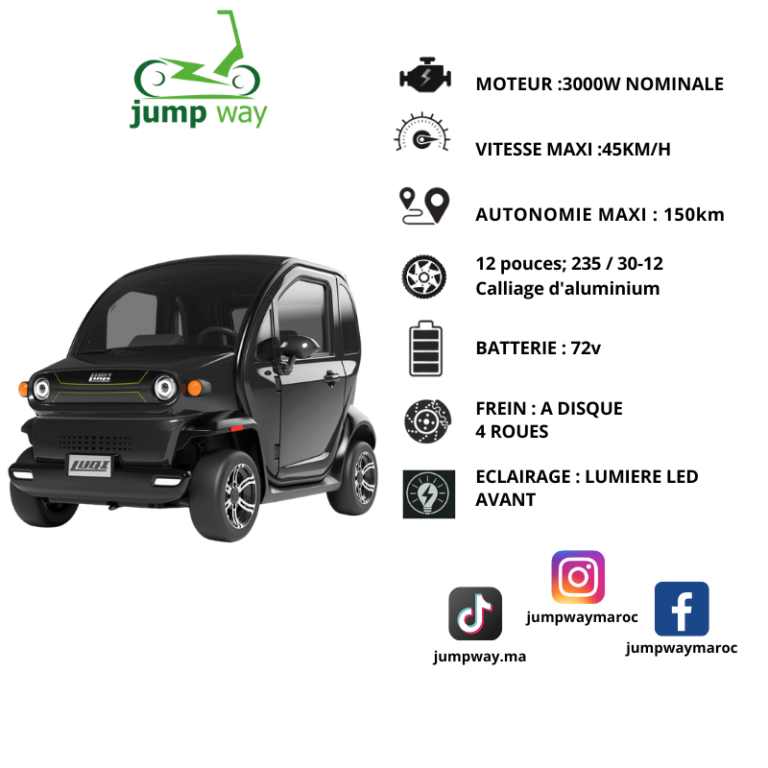 Voiture electrique Luqi EV300 - Voiture electrique Maroc