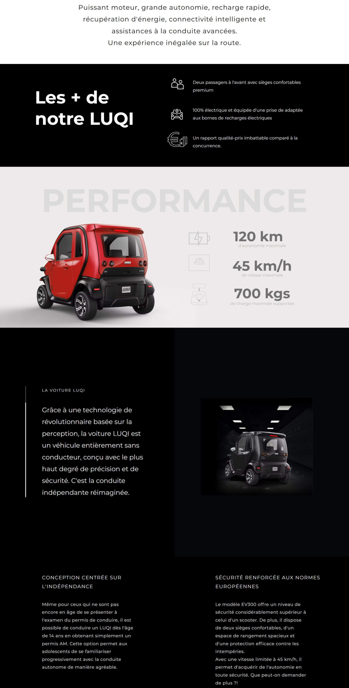 Voiture electrique Luqi EV300 - Voiture electrique Maroc