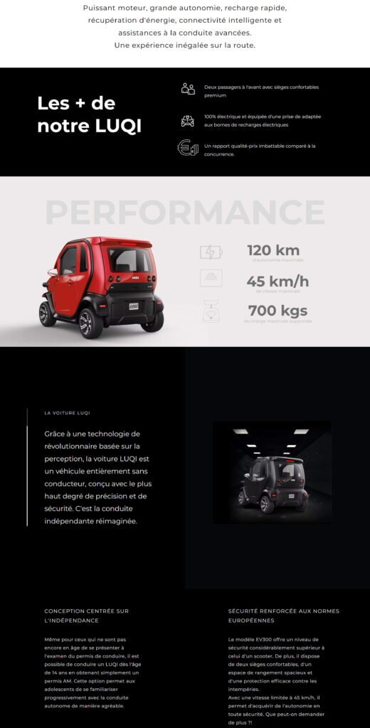 Voiture electrique Luqi EV300 - Voiture electrique Maroc